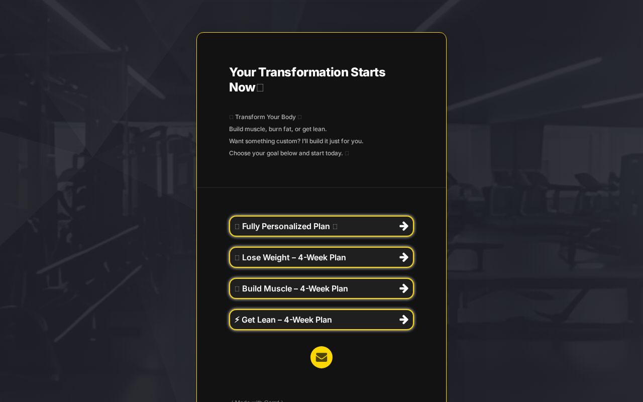 Transform Your Body | Custom & Pre-Made Workout Plans
